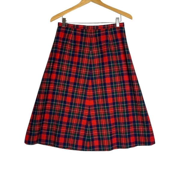 Pendleton | Skirts | 96s Vtg Pendleton Gold Label Red Plaid Skirt 100 ...